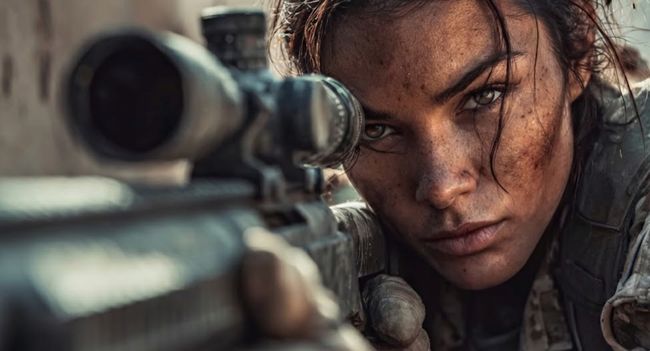 She Was Just Cleaning the Range Until an Enemy Attack Pinned Down an ...